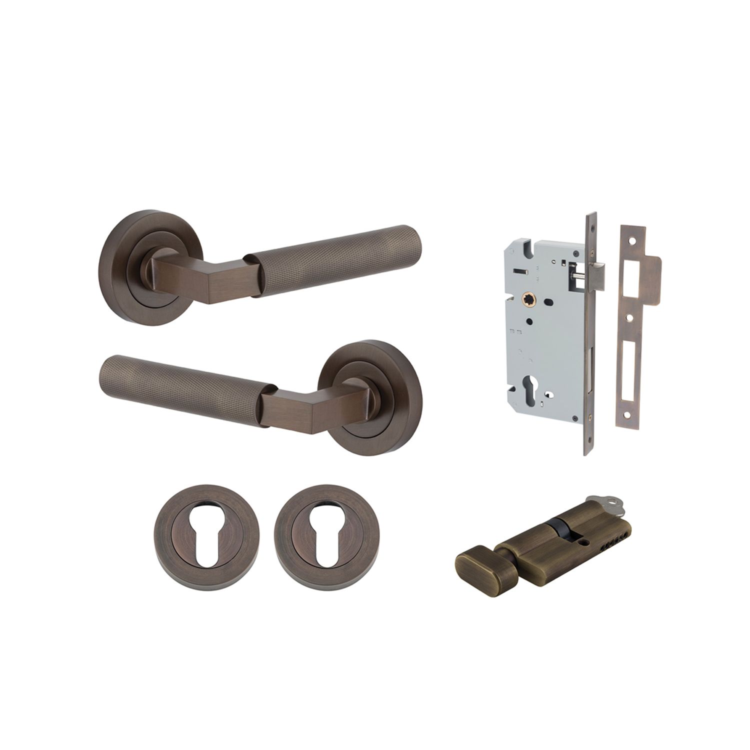 Iver Brunswick Entry Leverset with Round Rose | Bowens