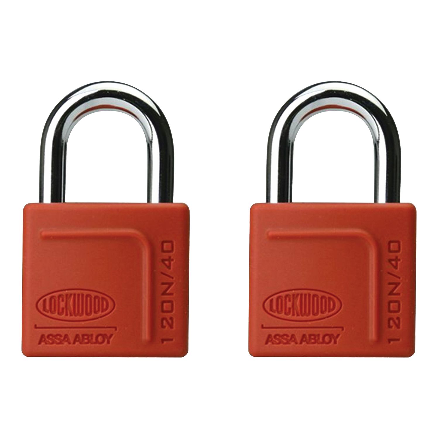 Red 120N Series Padlock with Shackle & Silicon Jacket | Bowens