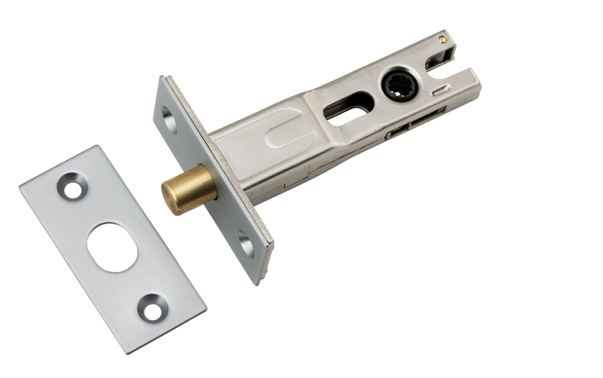 Iver Round Privacy Bolt Brushed Chrome | Bowens