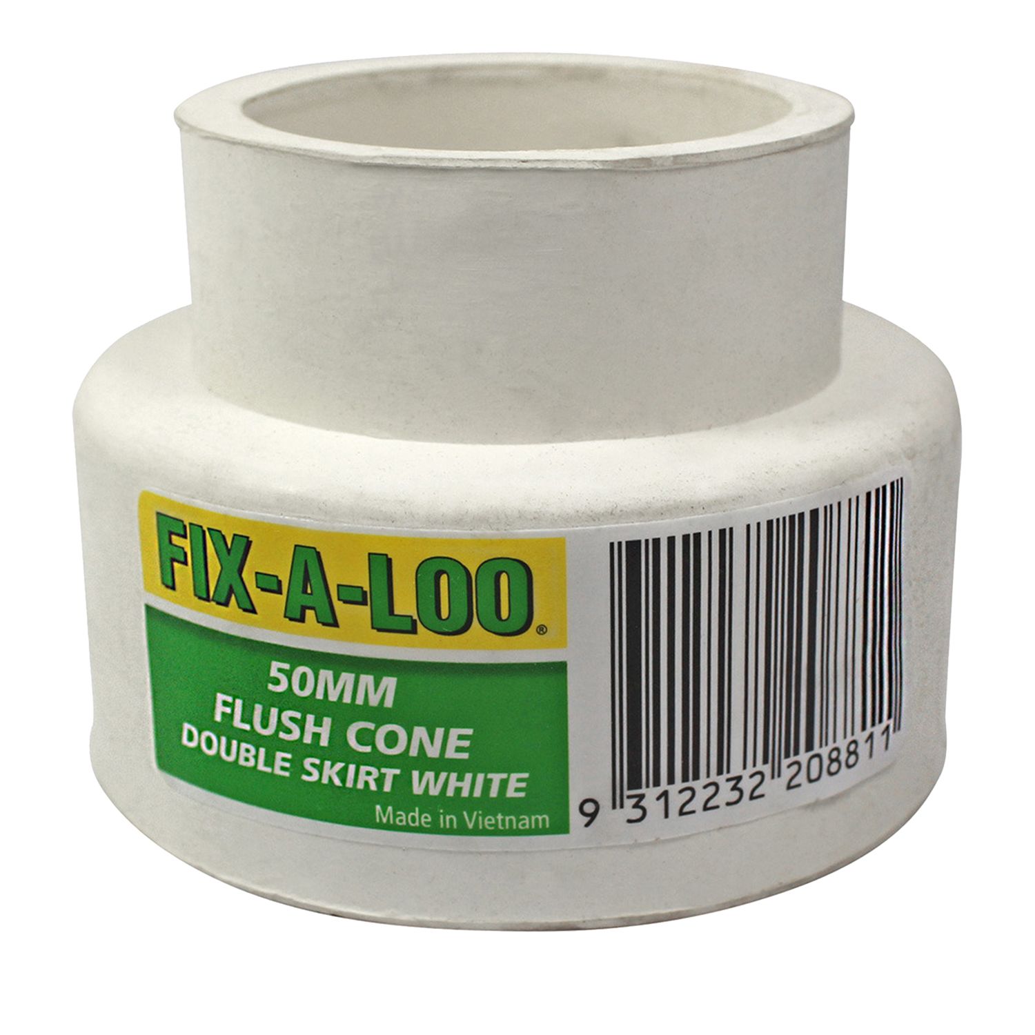 Fix-A-Loo® Flush Pipe Cone Double Skirt White | Bowens