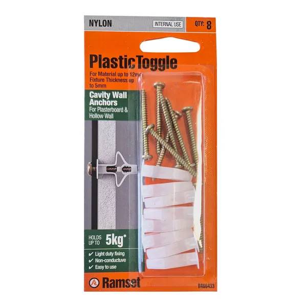 Ramset™ Plastic Toggles Board Fasteners & Screws | Bowens