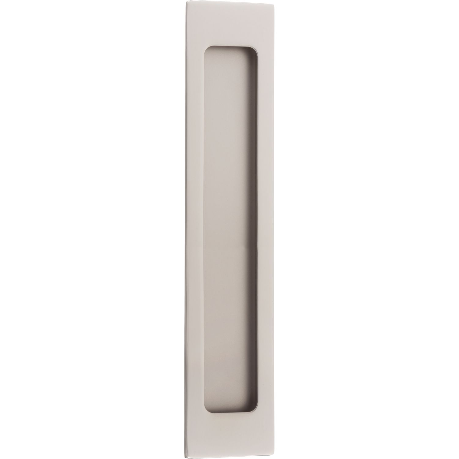 Iver Rectangular Flush Pull Satin Nickel | Bowens