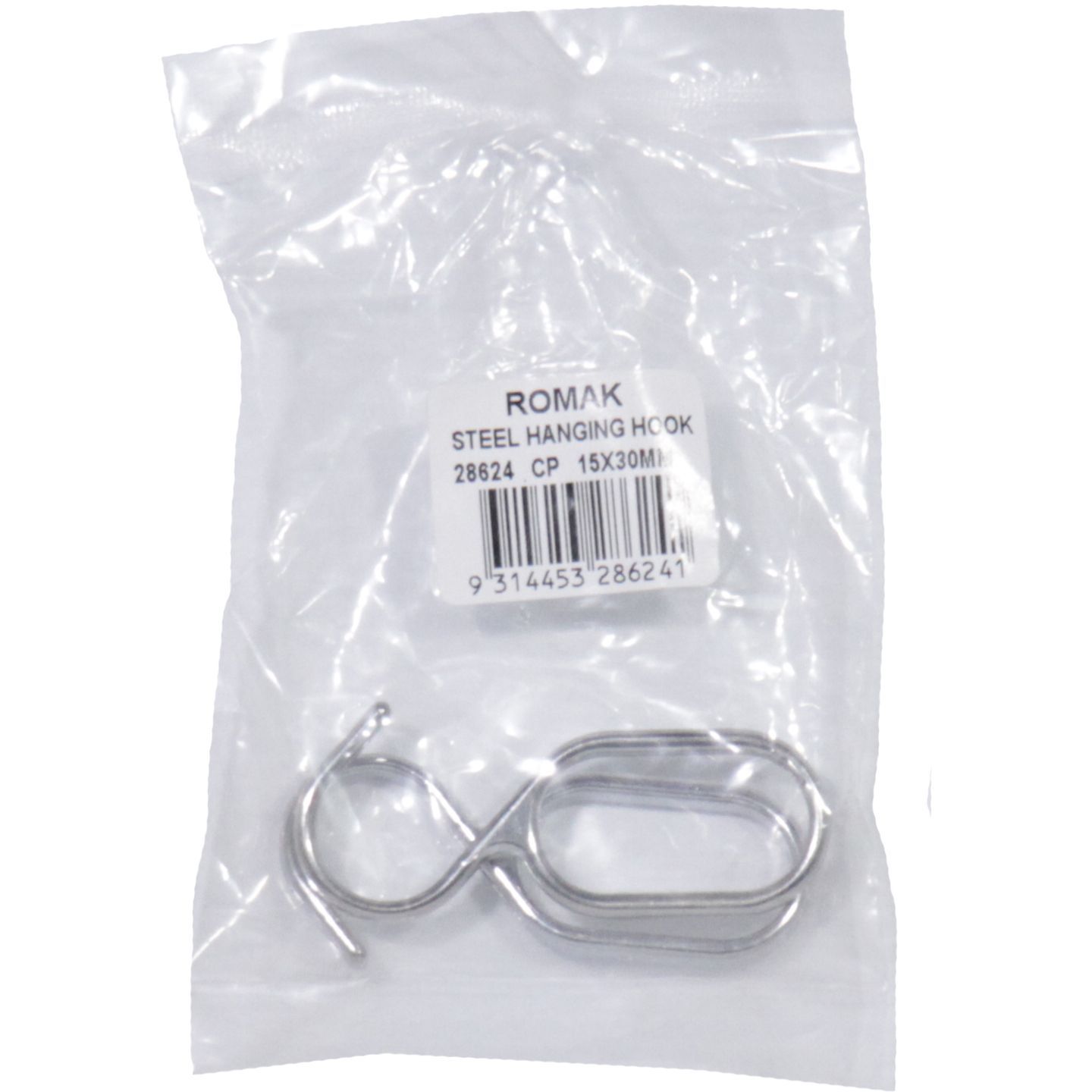 Romak Oval Rod Hanging Hook Chrome Plated | Bowens