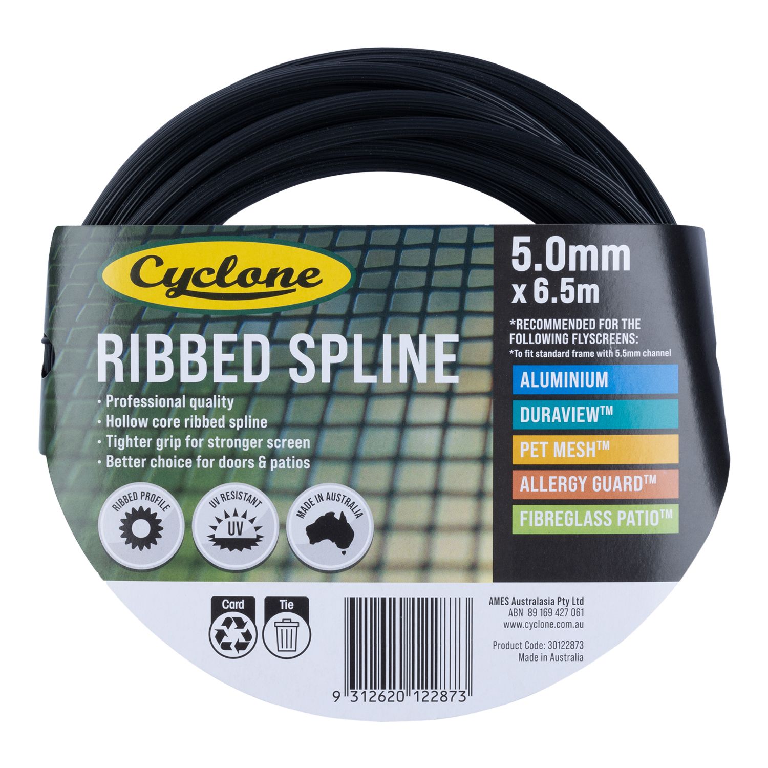 Cyclone Tufflite™ PVC Ribbed Spline | Bowens