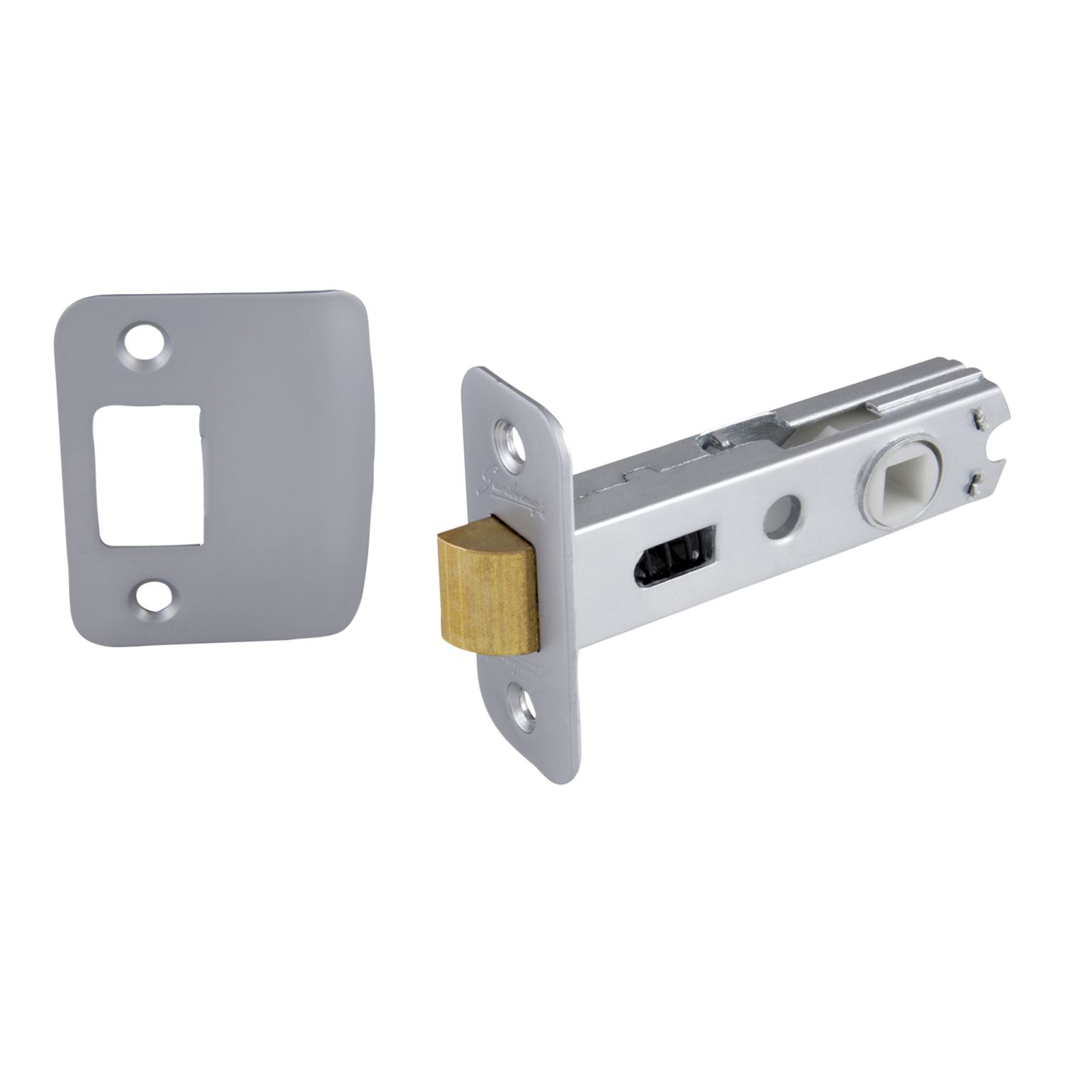 Gainsborough Dual Sprung Tubular Latch Radius Strike Satin Chrome | Bowens