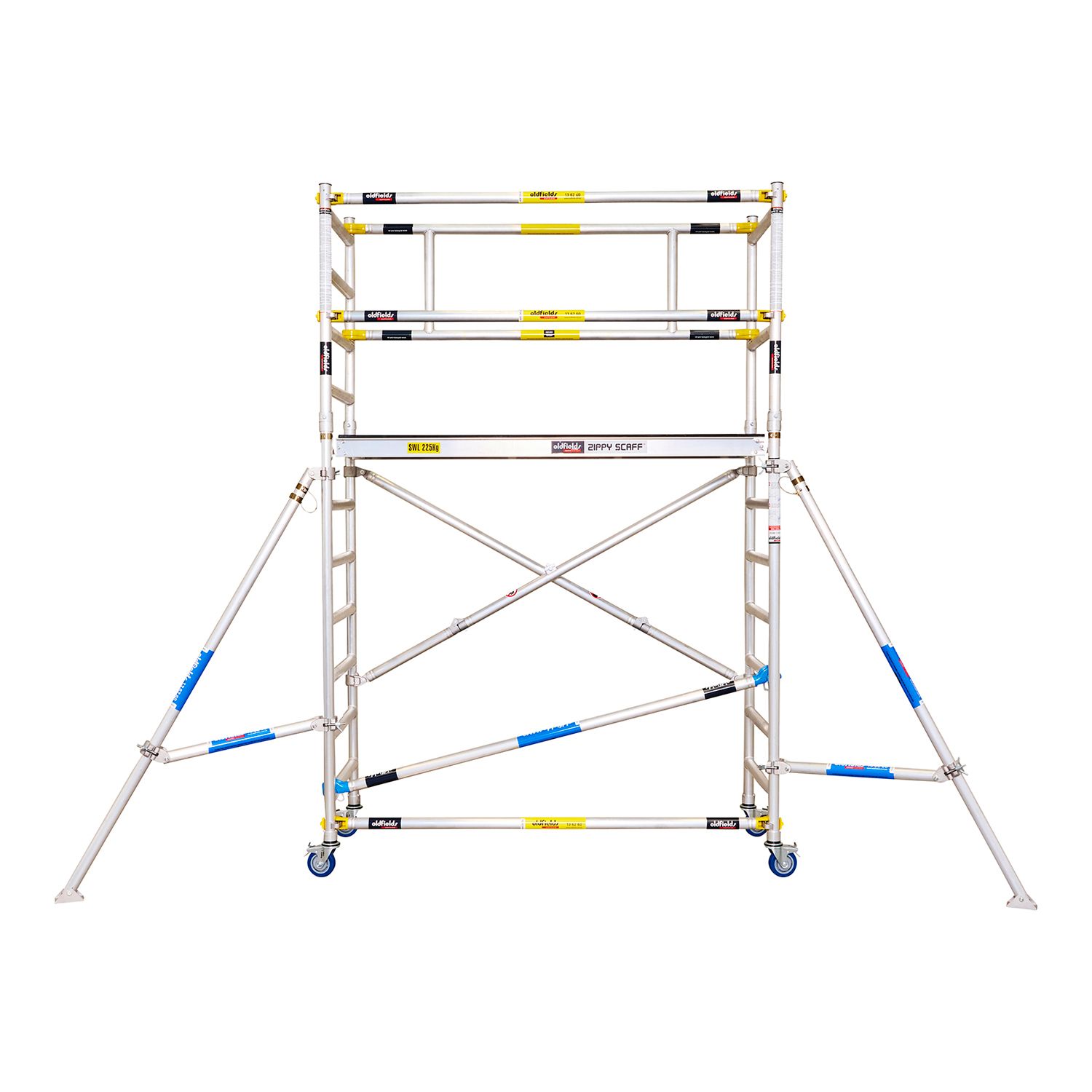 Oldfields Zippy-Scaff Aluminium Guard Rail Pack with Outriggers | Bowens