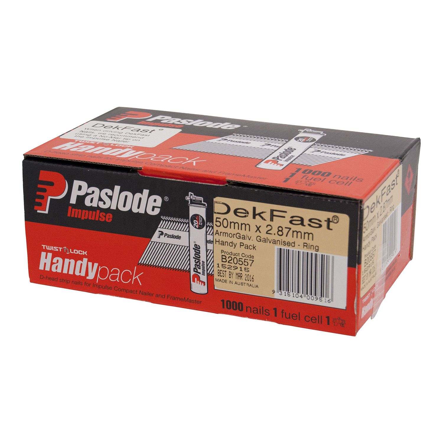 Paslode® Impulse Dekfast Nails Galvanised Handy Pack | Bowens