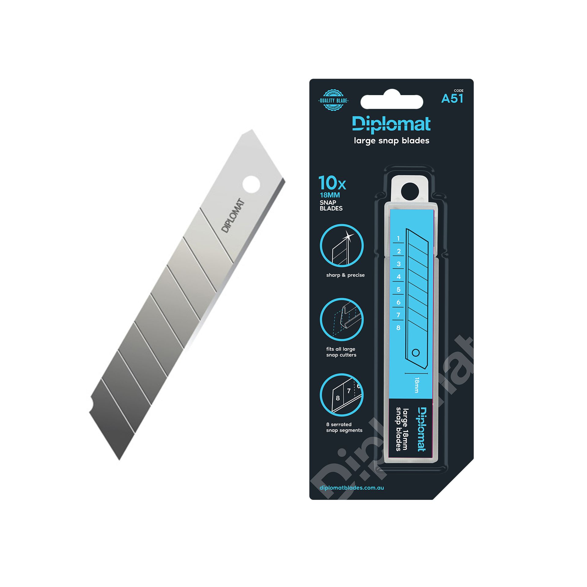 Diplomat Large Snap Cutter Blades | Bowens