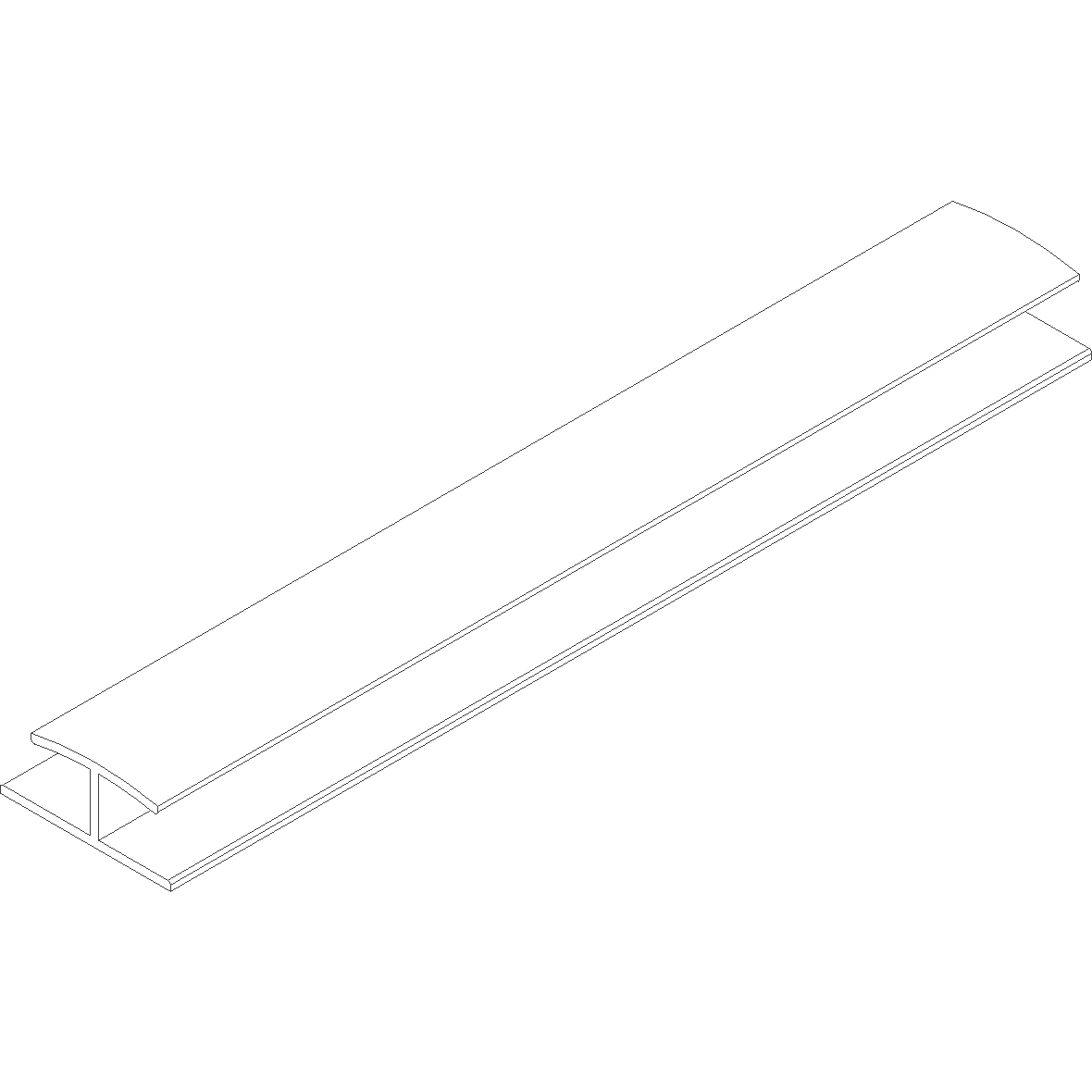 PVC Divisional H Mould White | Bowens