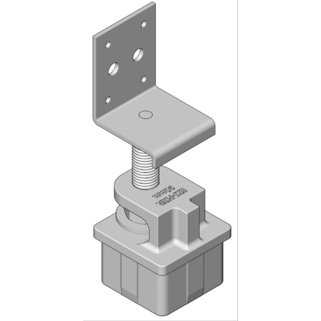 Ezipier™ L Shape Adjustable Pier Head Galvanised | Bowens