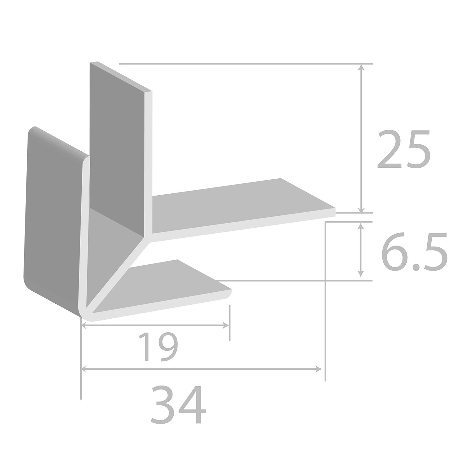 PVC Corner Mould External Angle White | Bowens