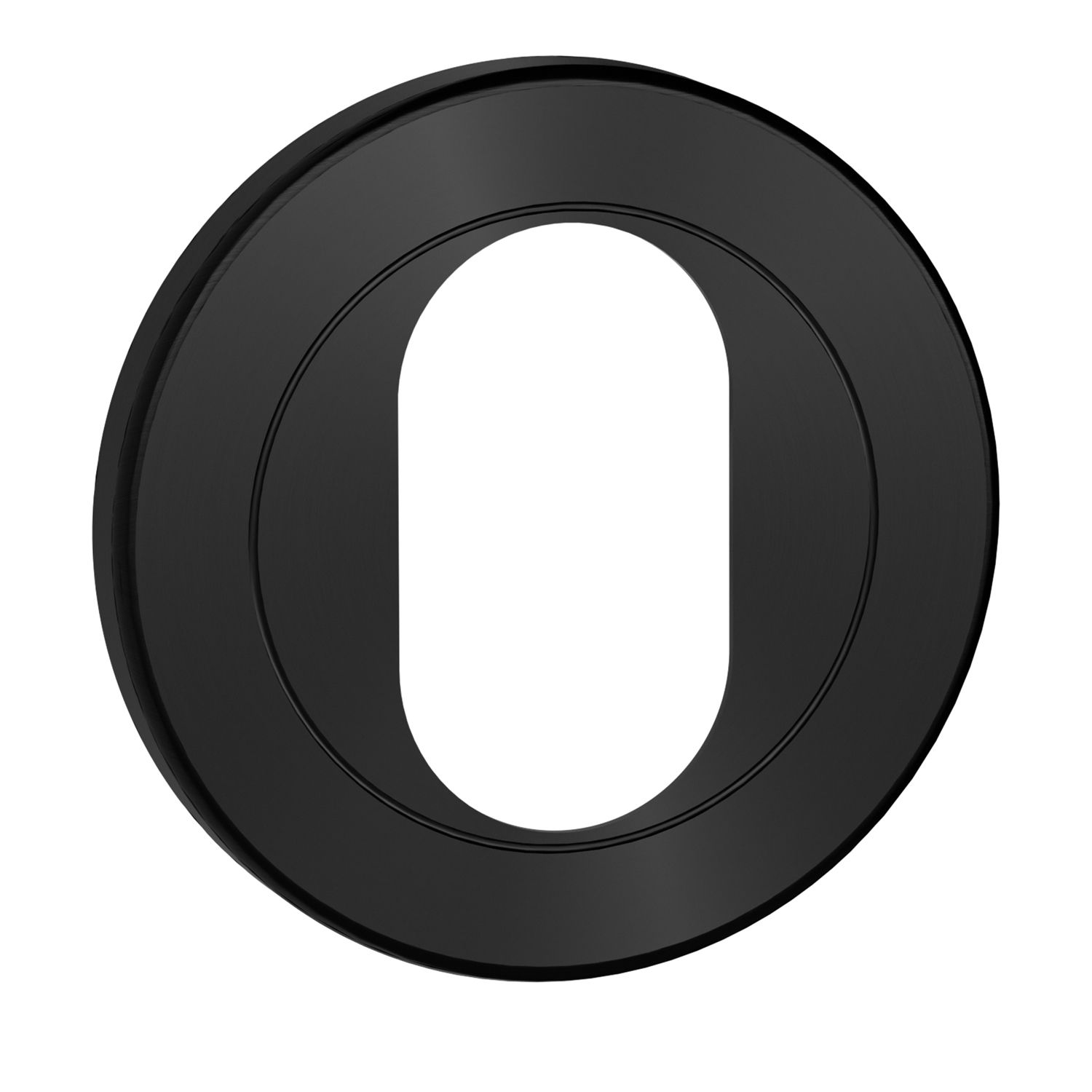 Matte Black Frame B Round Rose Cylinder Escutcheon Novas | Bowens