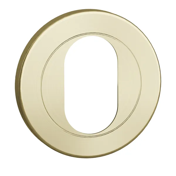 Satin Gold Frame B Round Rose Cylinder Escutcheon Novas | Bowens