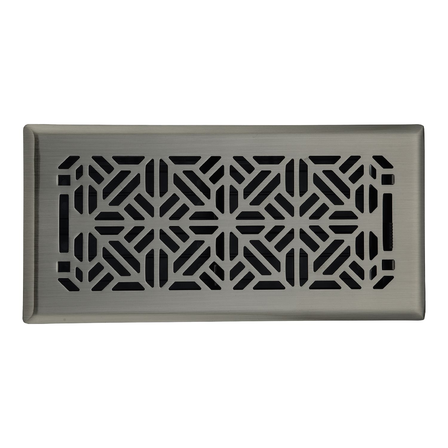 Alpine Ventilation Geometric Floor Vent Satin Nickel | Bowens