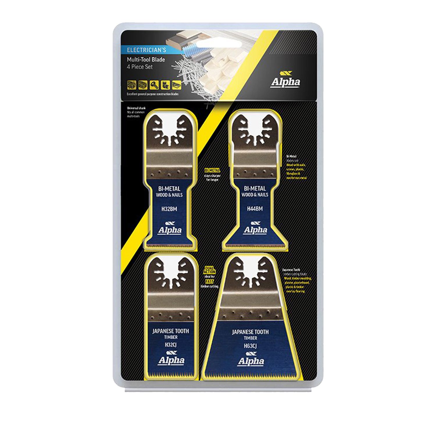 Alpha® Electrician’s Multi Tool Blade Set 4 Piece | Bowens