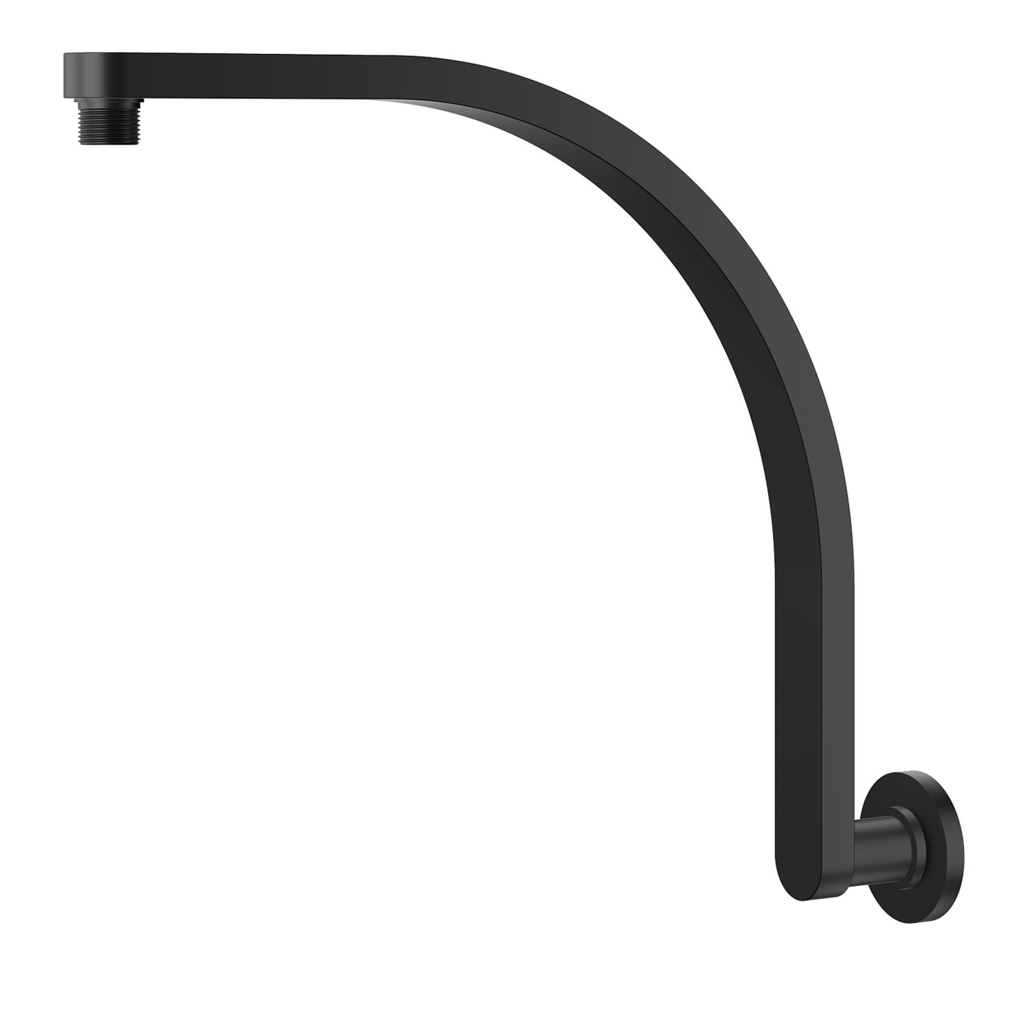 Interbath® Iris Round Shower Arm Matte Black | Bowens