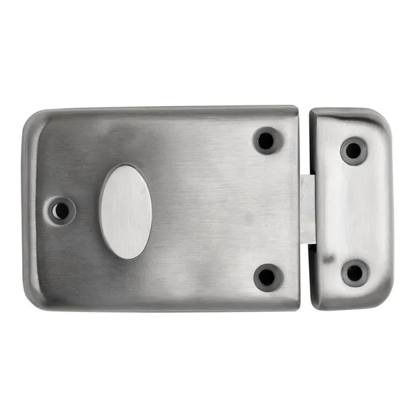 Rim Night Latch No Cylinder Satin Stainless Steel Novas | Bowens