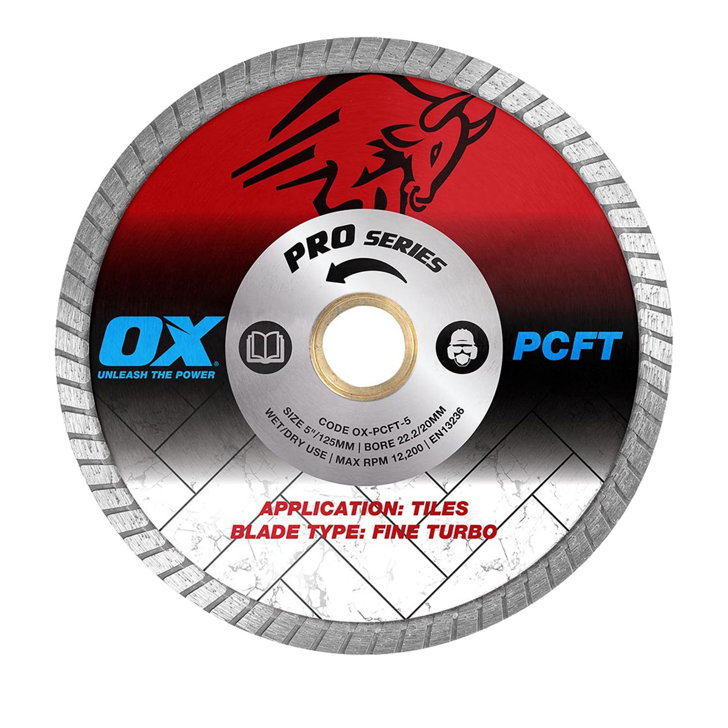 Ox® Pro Fine Turbo Diamond Blade Tiles | Bowens