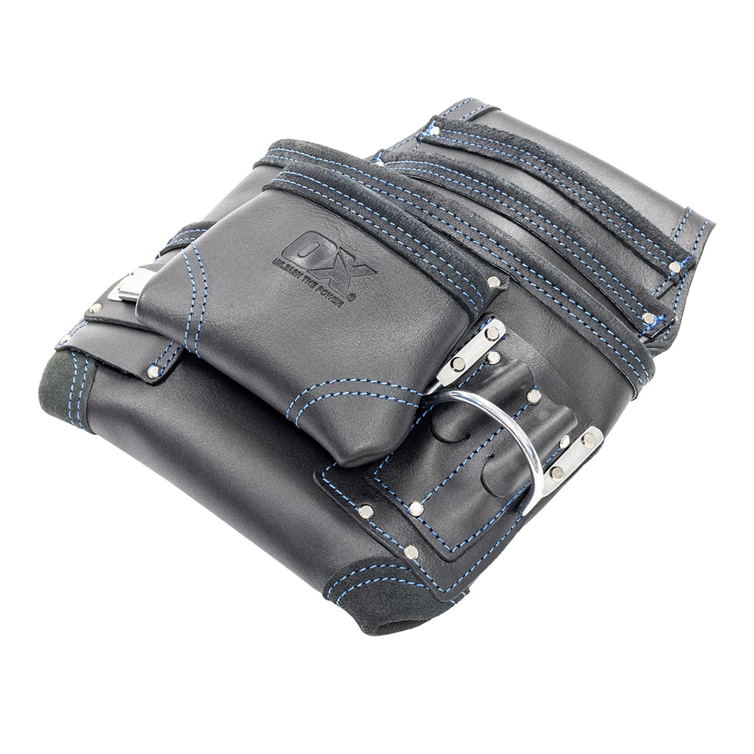 OX® Leather 8 Pocket Tool Pouch Black | Bowens