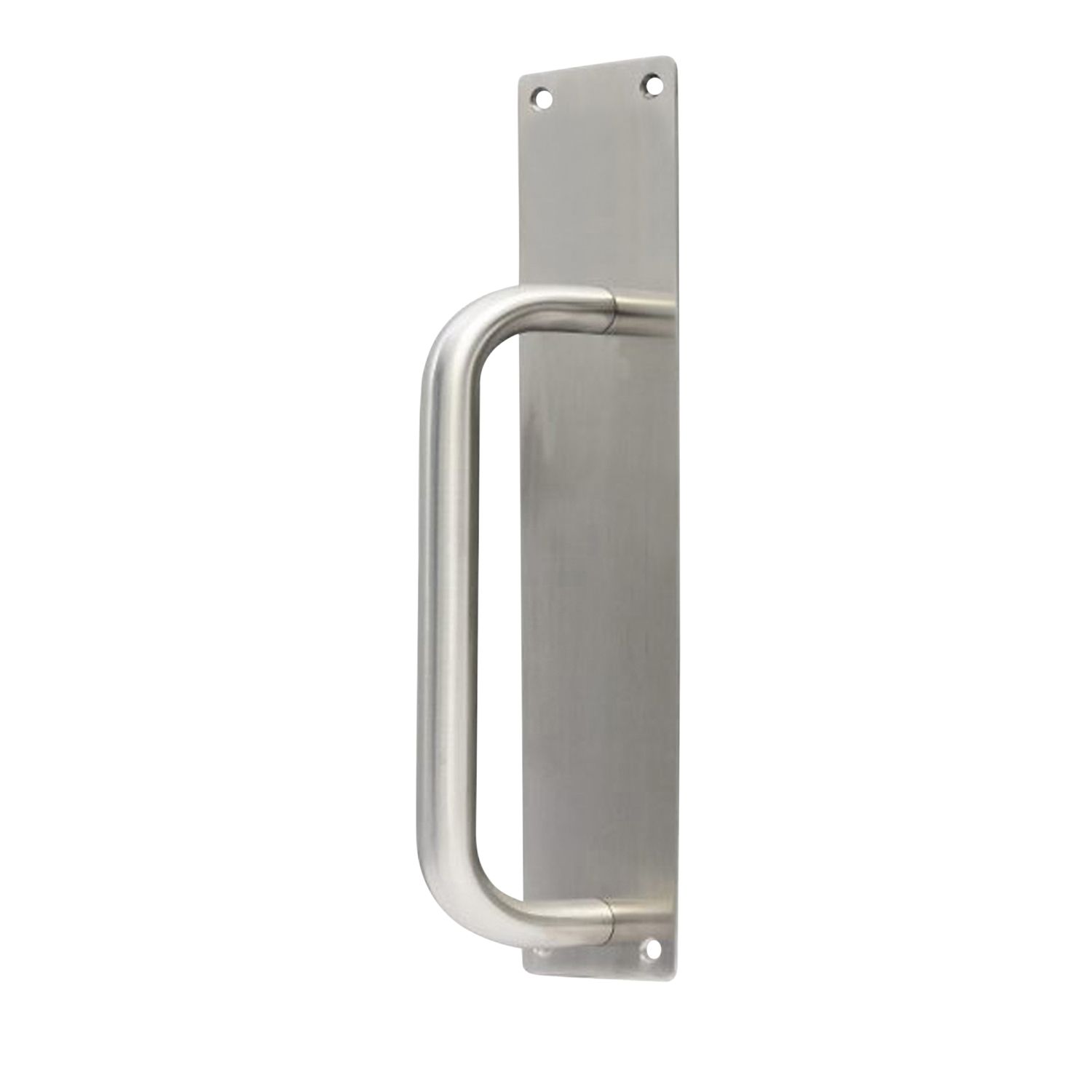 Trio D Pull Handle on Plate Satin Stainless Steel | Bowens
