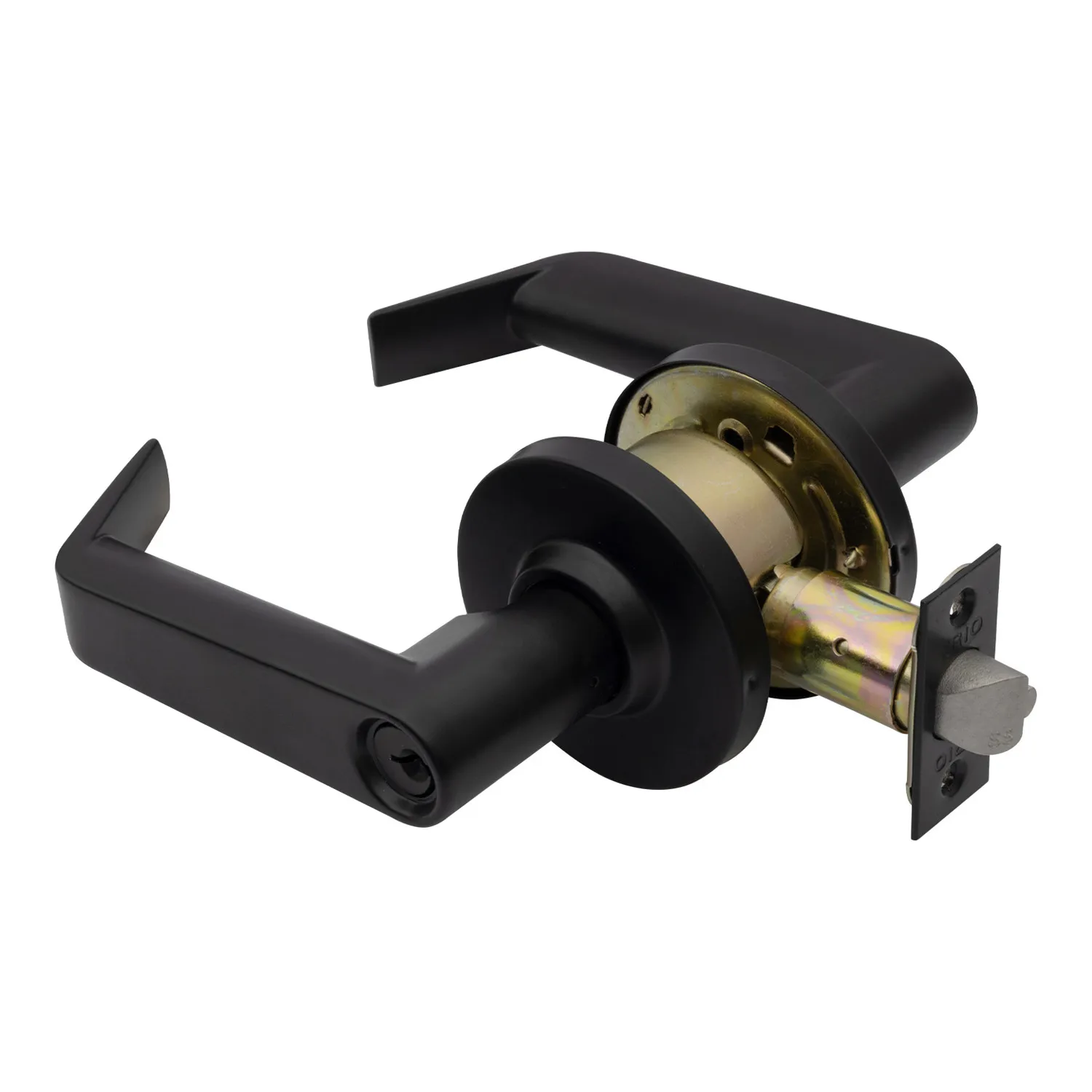 Trio Fire Rated Commercial Leverset Matt Black | Bowens