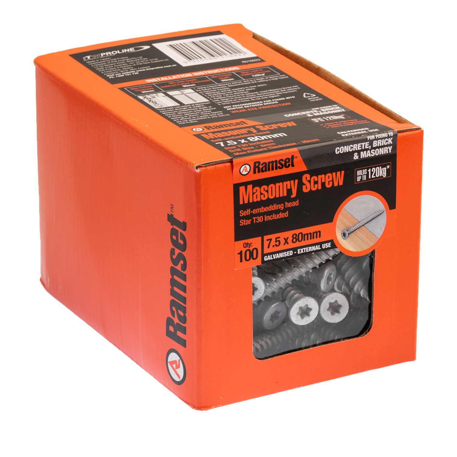 Ramset™ Masonry Anchor Screw Galvanised | Bowens