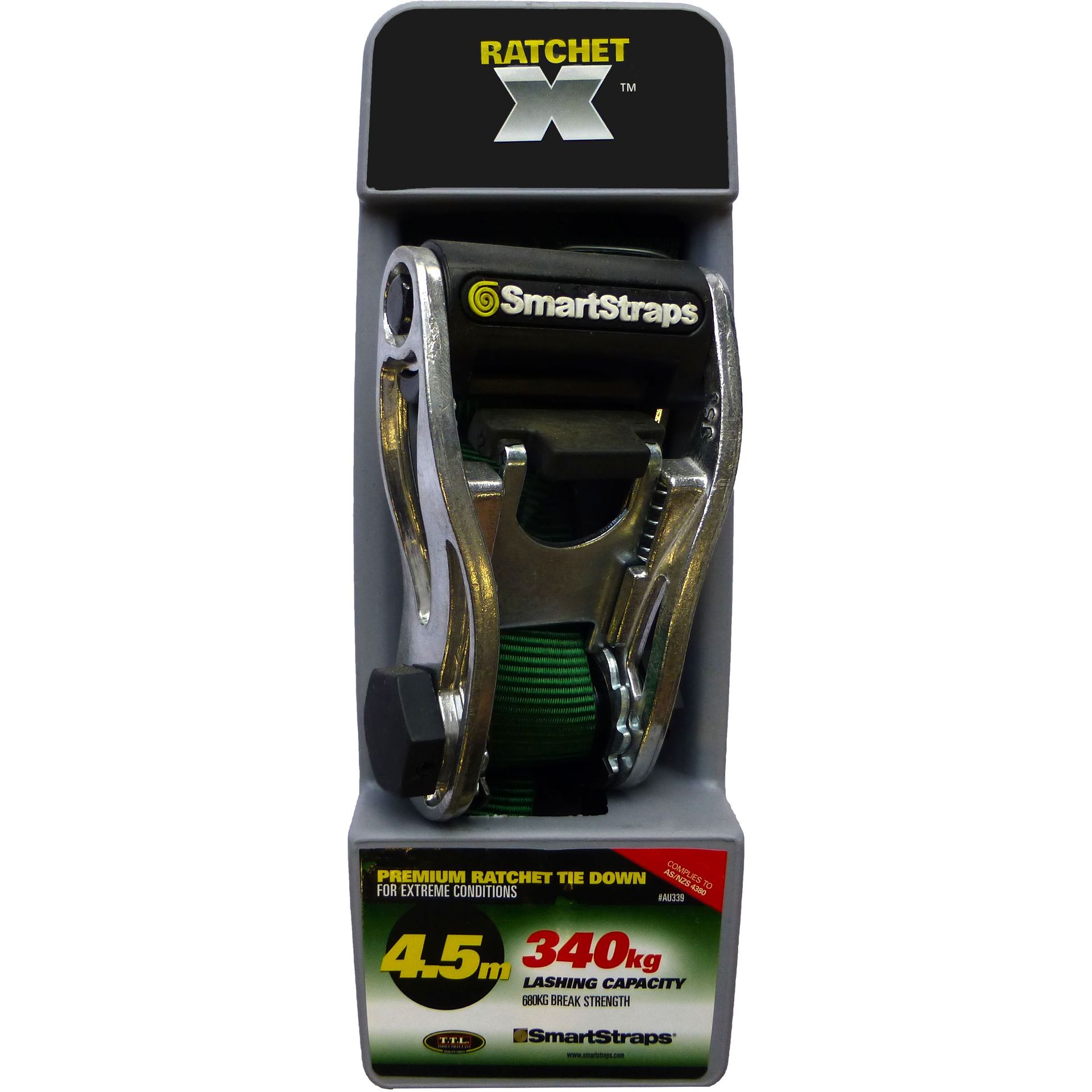 SmartStraps® 14' Ratchet-X™ Tie Down Green | Bowens
