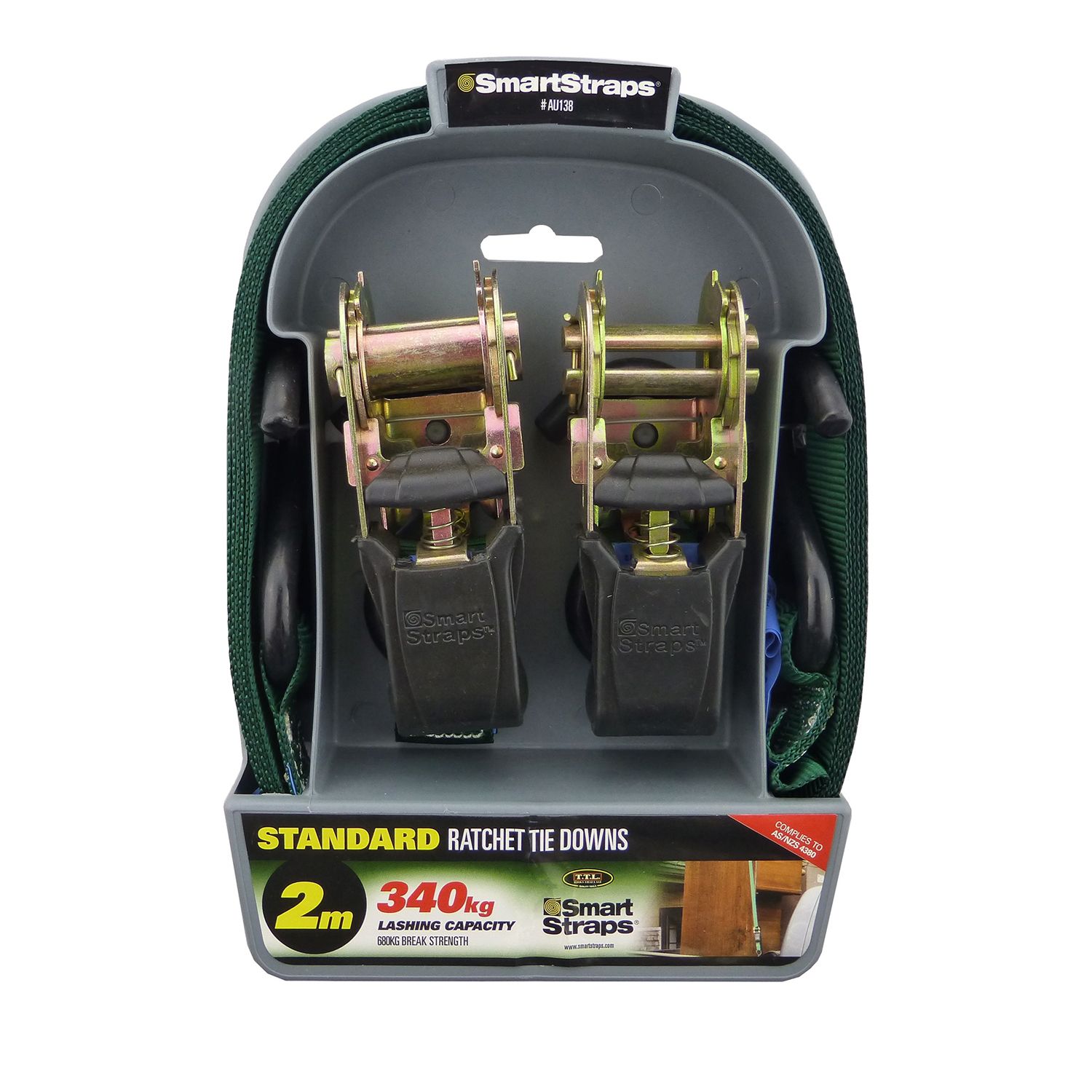 SmartStraps® 6' Padded Ratchet Tie Down Green | Bowens