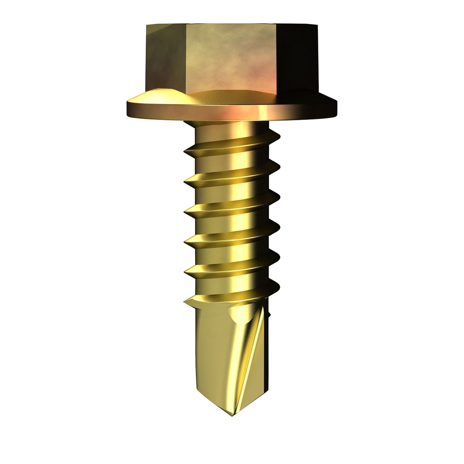 Zinc Gold Bremick™ Metal Screw Hex Head Hex Drive | Bowens