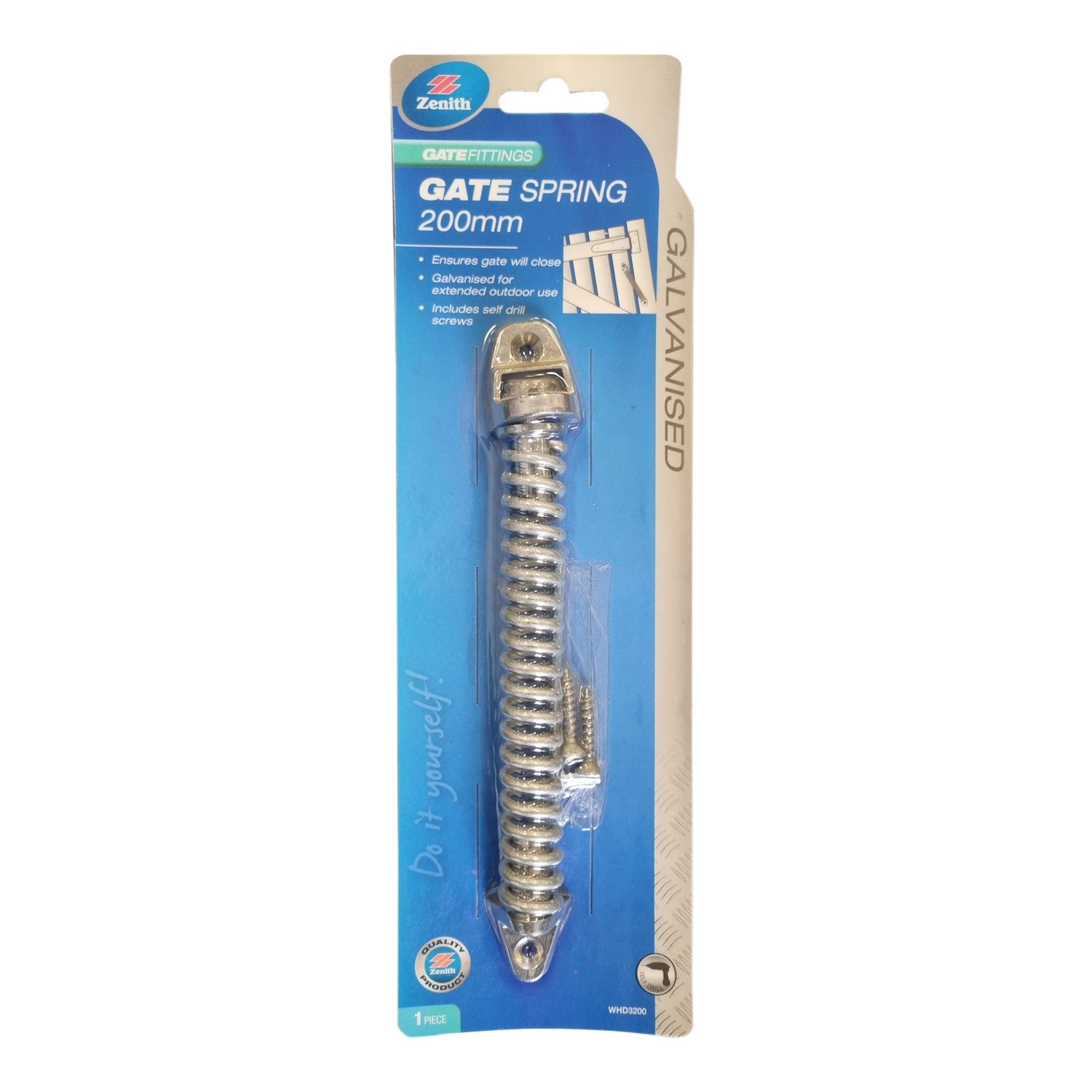 Zenith Heavy Duty Gate Spring Zinc Plated Bowens