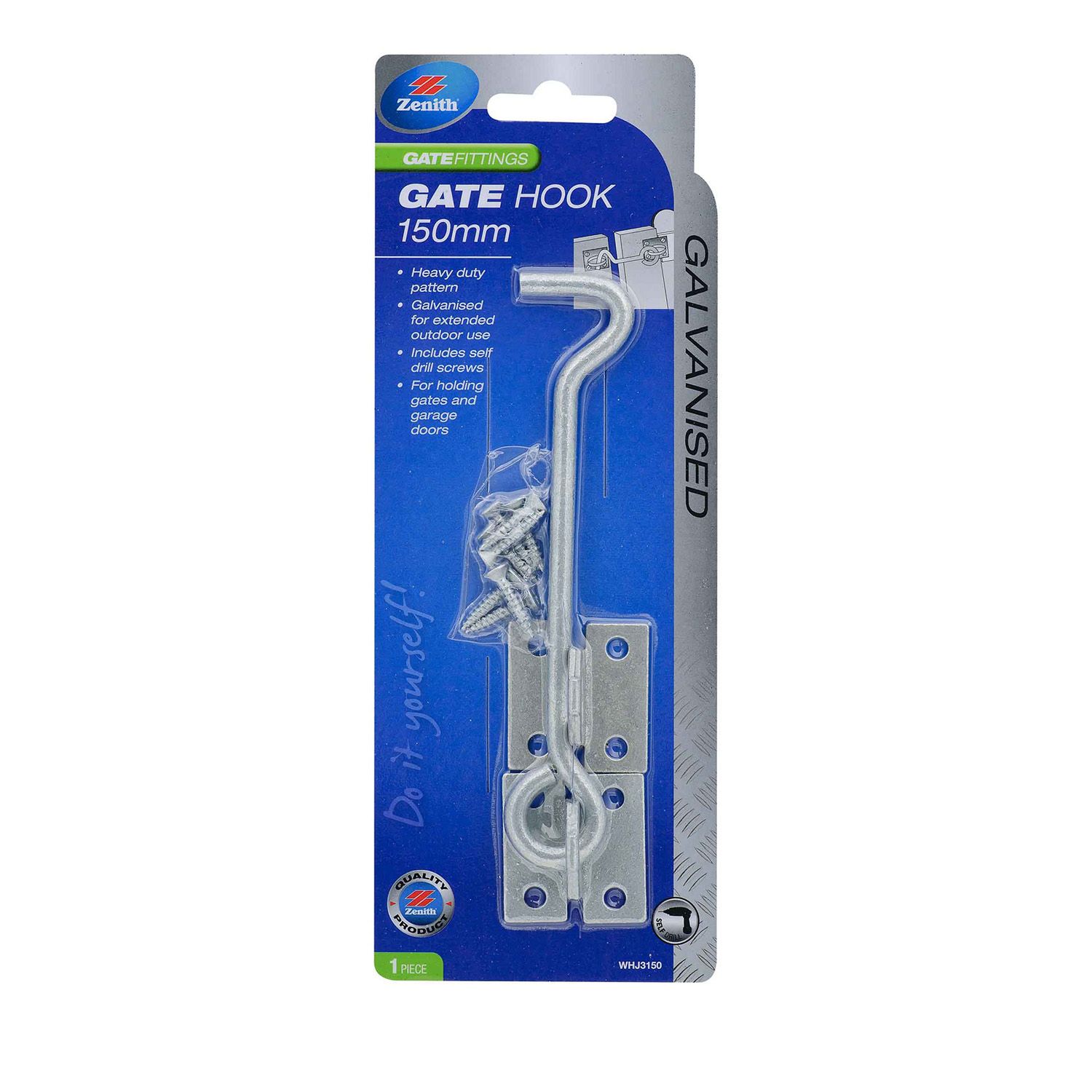 Zenith® Heavy Wire Pattern Gate Hook Galvanised | Bowens