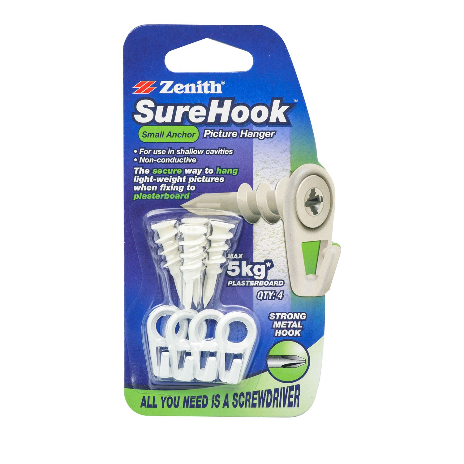 Zenith® SureHook™ Picture & Art Hook | Bowens