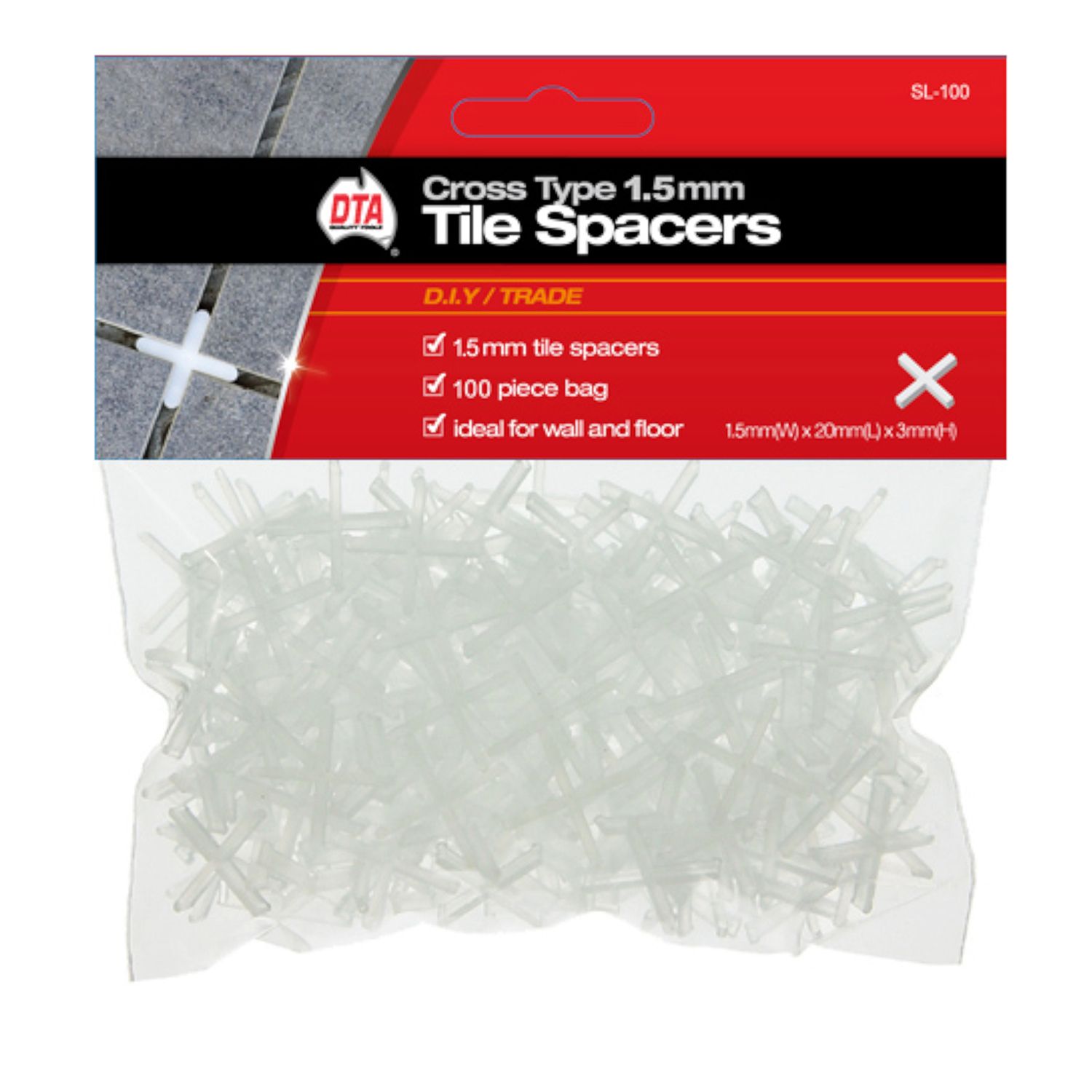 DTA Cross Type Tile Spacer Lugs | Bowens