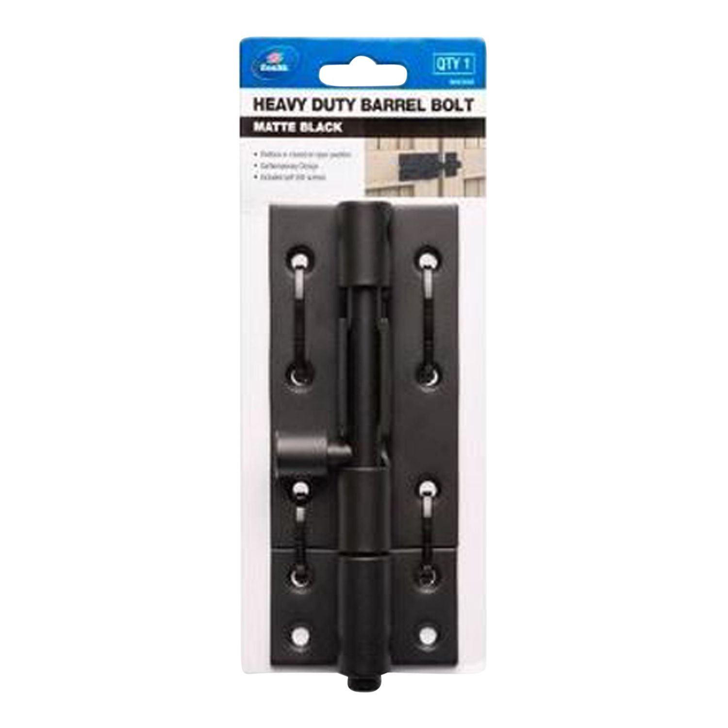 Zenith® Heavy Duty Barrel Bolt Matt Black | Bowens