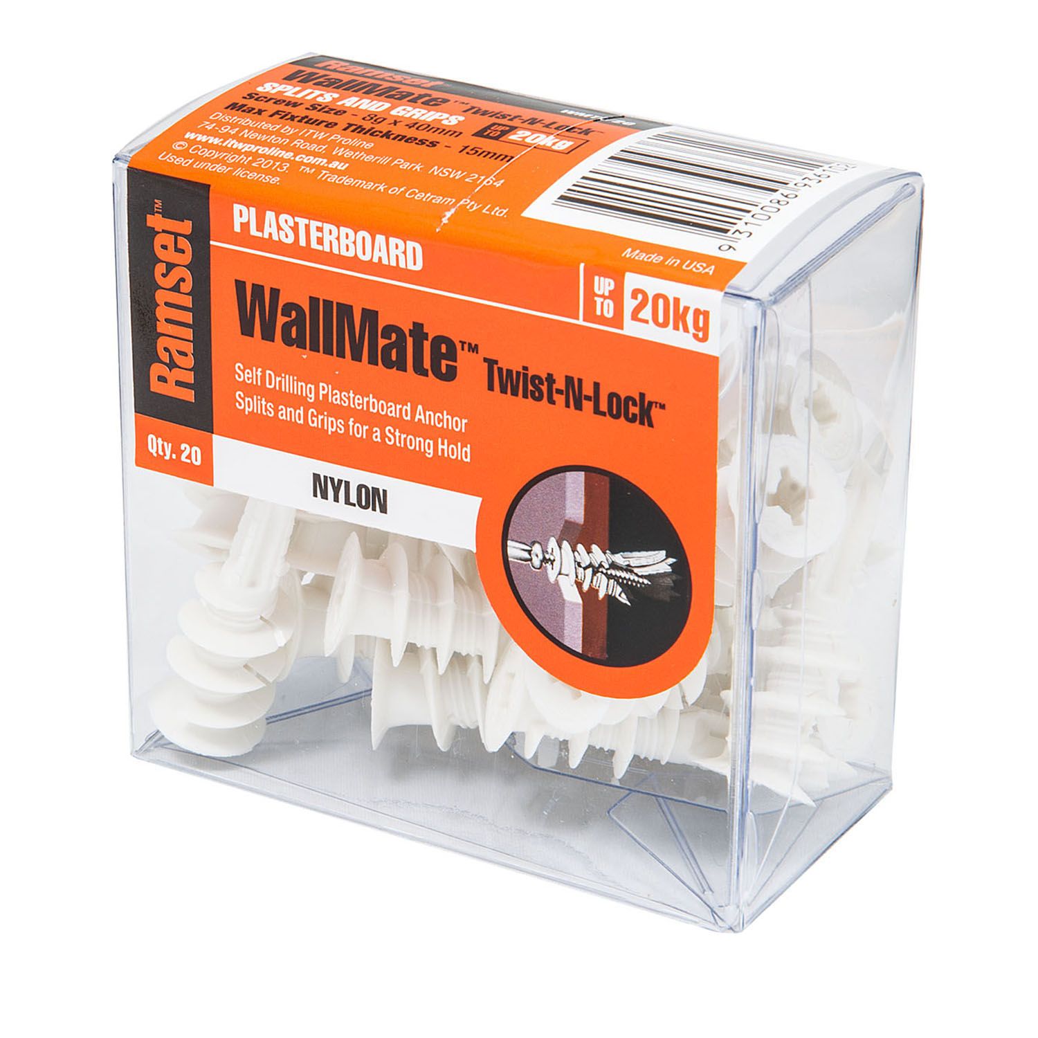 Ramset™ Wallmate™ Twist N Lock Anchor | Bowens