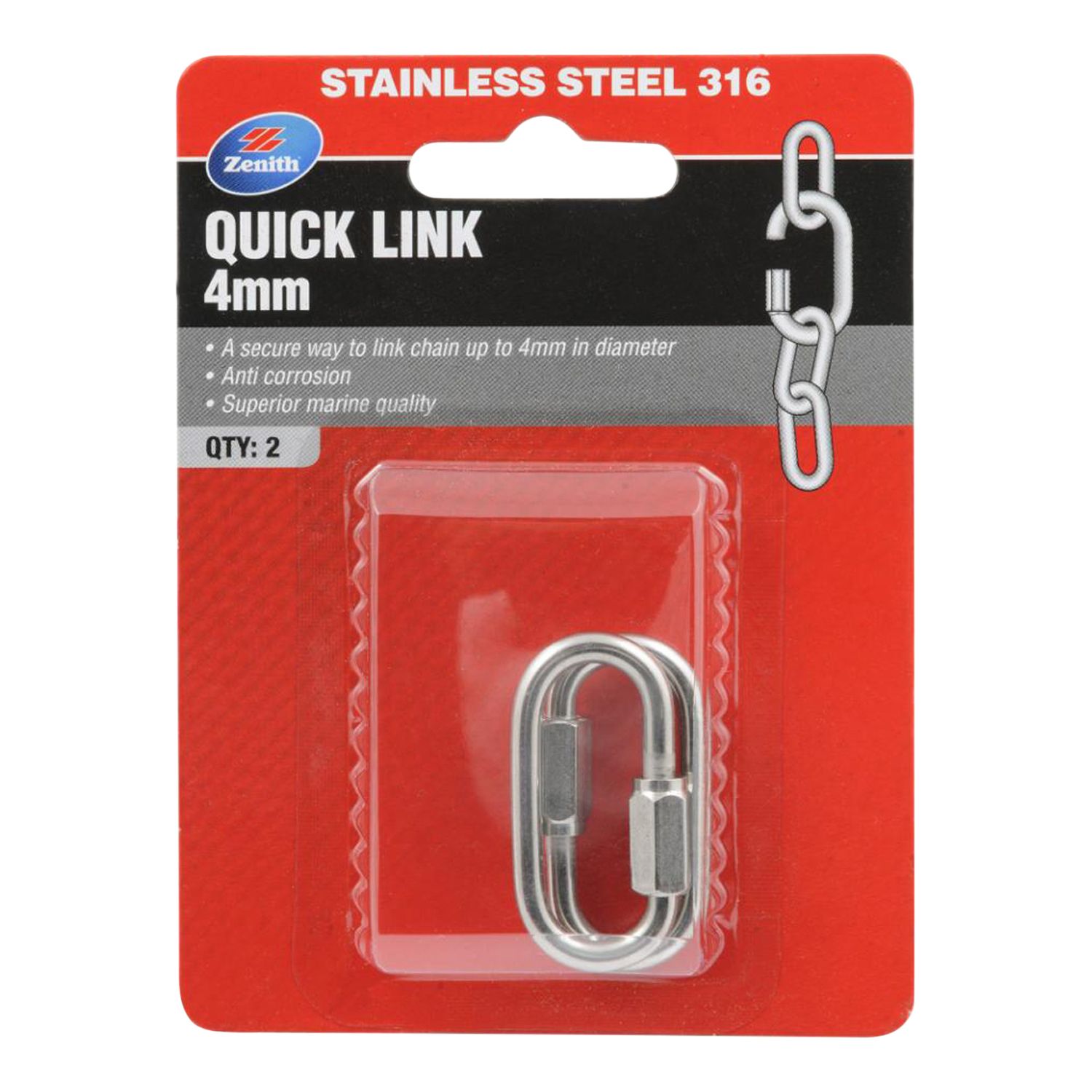 Zenith® Quick Link Stainless Steel | Bowens