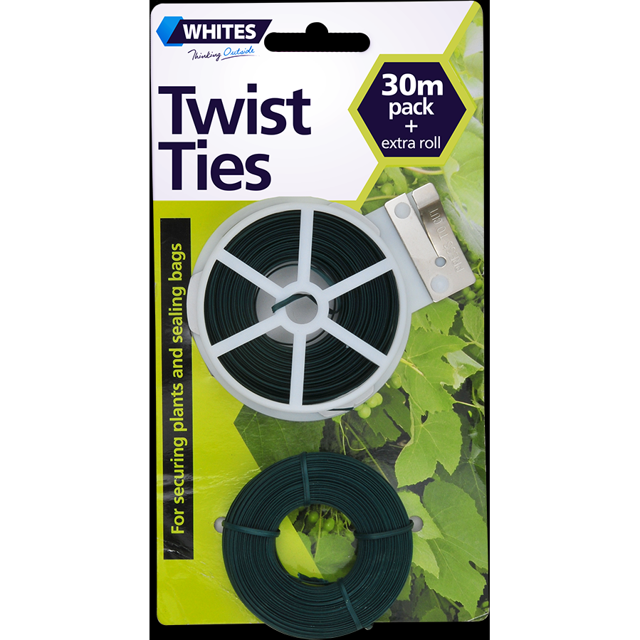 Whites® PVC Twist Ties with Bonus 30m Roll | Bowens