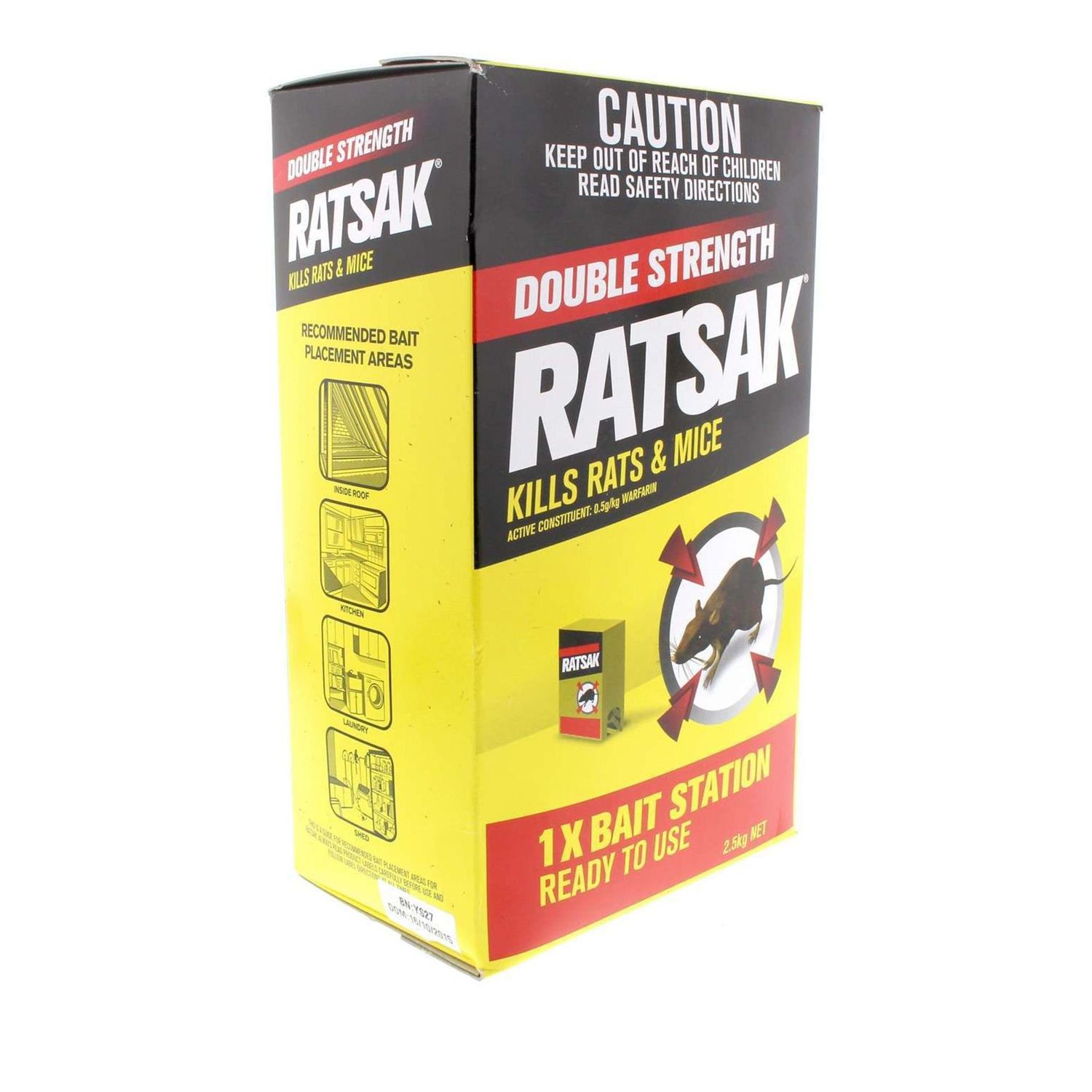 Ratsak® Double Strength Rat & Mice Killer Bait Station | Bowens