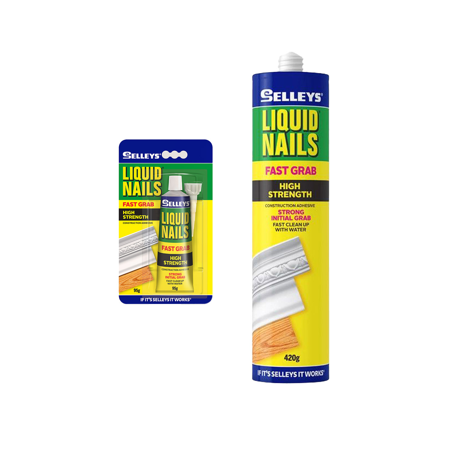 Selleys® Liquid Nails® Fast Grab Construction Adhesive Cartridge | Bowens