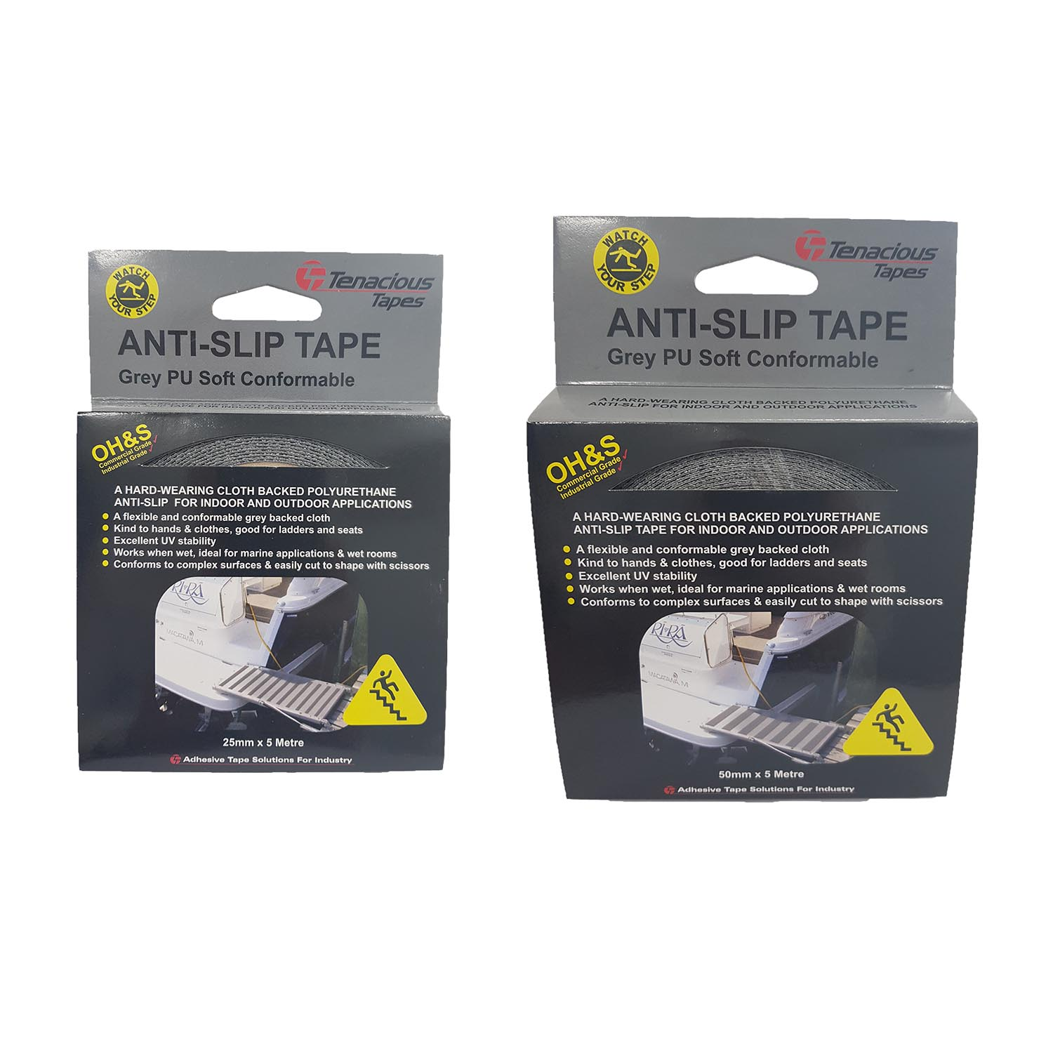 Tenacious Tapes E3800 Anti Slip PU Cloth Tape Grey | Bowens