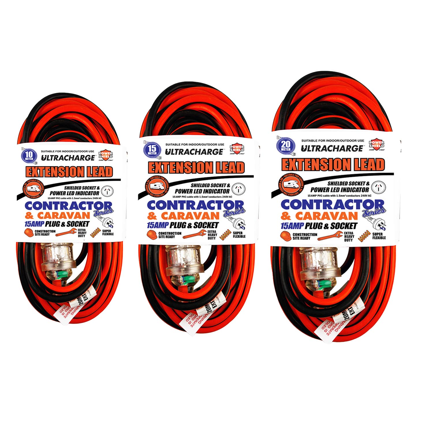 Ultracharge™ Contractor 15 Amp Extra Heavy Duty Extension Lead | Bowens